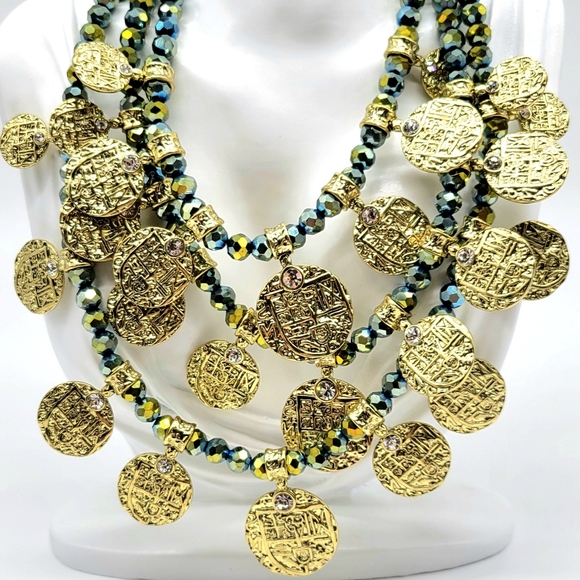 Heidi Daus | Jewelry | Heidi Daus Bohemian Glam Gold Coin Layered ...